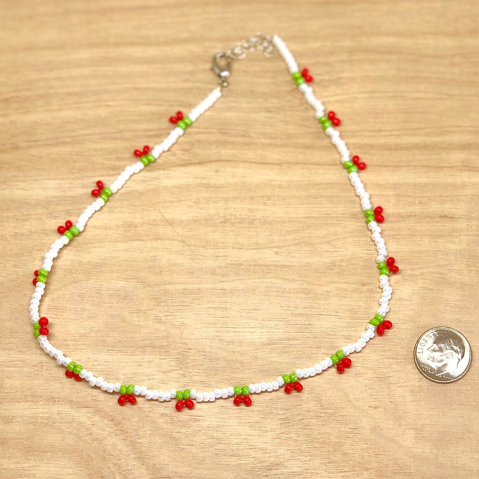 Cherry Necklace KIdCore Collection Seed beads Sizing – Just Bead It